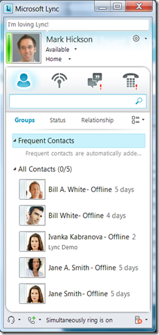 Mark Hickson: Tip: View your Lync Contacts in a 1-line View